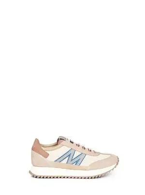 Moncler Beige Suede And Nubuck Pacey2 Sneakers - Multicolor