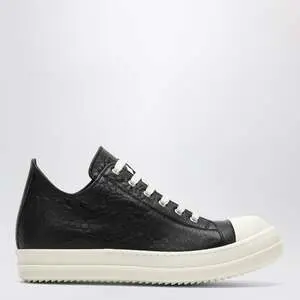Rick Owens Calf Leather Low Top Sneakers - Black
