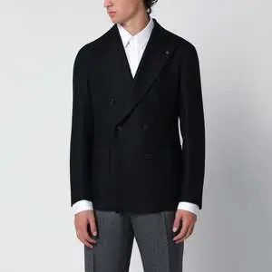 Tagliatore Double-breasted Jacket In Wool - Black