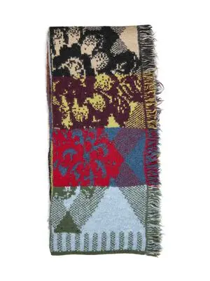 Dries Van Noten Patchwork-effect Jacquard Alpaca-blend Scarf - Multicolor