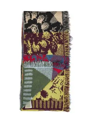 Dries Van Noten Patchwork-effect Jacquard Alpaca-blend Scarf