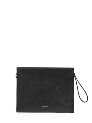 FERRAGAMO Black Gancini Pouch Bag