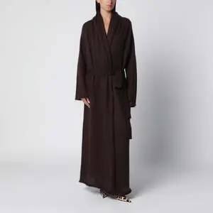 Andamane Vika Dark Mohair Maxi Cardigan - Brown