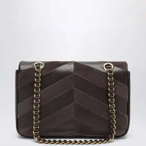 Valentino Garavani Djuna Medium Suede And Nappa Shoulder Bag - Brown