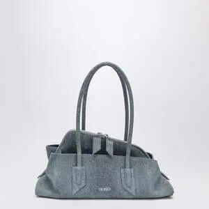 Attico La Passeggiata Small Washed Denim Top Handle Bag - Blue