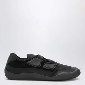 Prada Speedrock Leather And Mesh Sneakers - Black