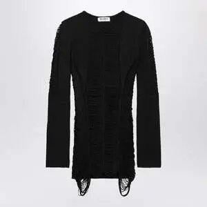 Attico Viscose Mini Dress - Black