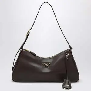 Prada Aimee Shoulder Bag In Burnt Nappa Leather - Brown