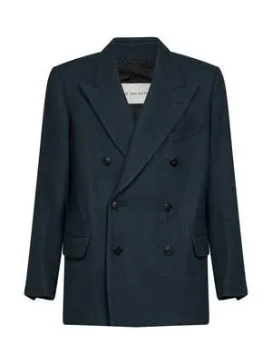 Dries Van Noten Bottle Green Wool Cloth Bosier Double-breasted Jacket - Multicolor