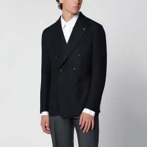 Tagliatore Double-breasted Jacket In Wool - Blue