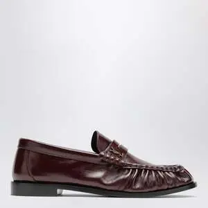 Saint Laurent Le Loafer Bordeaux Calfskin Loafers - Red