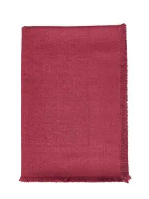 Fendi Silk Dark Red Ff Wool And Silk And Cashmere Shawl - Multicolor