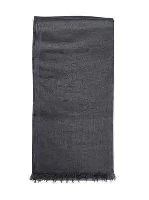 Brunello Cucinelli Lead Grey Cashmere And Silk Scarf - Multicolor