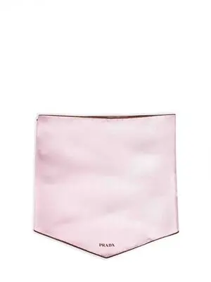 Prada Accessori Pelletteria Heather Pink Printed Silk Twill Scarf - Multicolor