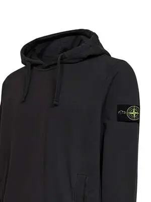 Stone Island Lead Grey Stretch Organic Cotton Hoodie