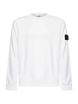 Stone Island White Organic Stretch Cotton Crewneck Sweatshirt - Multicolor