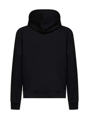 AMI Paris Black Cotton De Cœur Hoodie