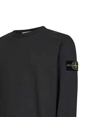Stone Island Lead Grey Organic Stretch Cotton Crewneck Sweatshirt - Multicolor