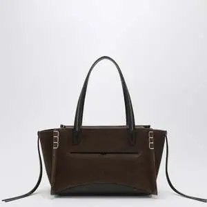 JW Anderson Elongated Loafer Cabas Bag In Suede - Brown