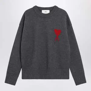 AMI Paris De Coeur Intarsia Wool Sweater