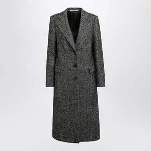 Tagliatore Single-breasted Herringbone Wool Blend Coat - Black