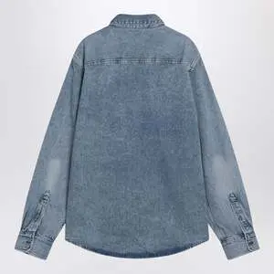 AMI Paris De Coeur Used Denim Shirt