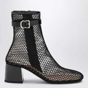 Alaïa Mesh Ankle Boots - Black