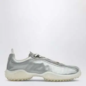 Miu Miu Cloud-grey Bubble Trainers In Technical Fabric And Suede - Gray