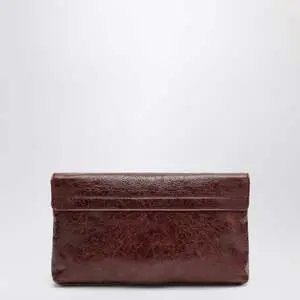 Balenciaga Le City Pouch In Merlot Leather - Red