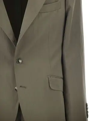 Brunello Cucinelli Silk And Linen Tailored Suit With Single-breasted Jacket
