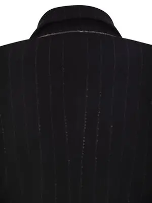 Brunello Cucinelli Double-breasted Pinstripe Blazer With Sequins