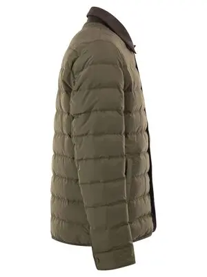 Herno Quilted Down Jacket With Shirt Collar