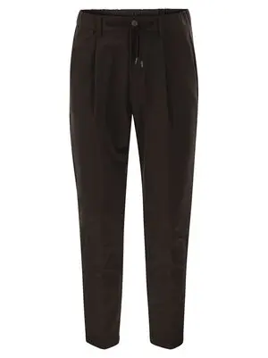 Herno Technical Fabric Drawstring Trousers - Brown
