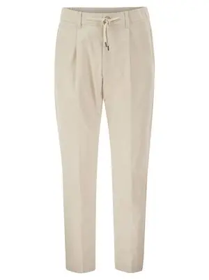 Herno Technical Fabric Drawstring Trousers - Cream