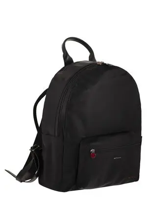 Kiton Technical Nylon And Calfskin Backpack