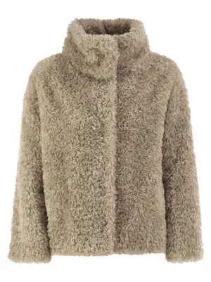 Herno Teddy Shearling-effect Jacket - Cream