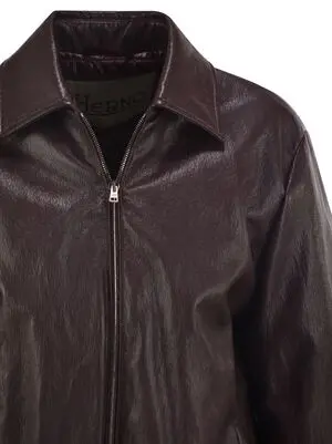 Herno Faux Leather-effect Padded Bomber Jacket