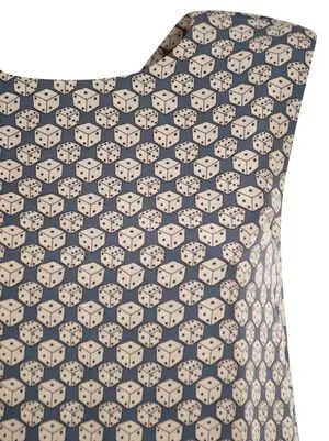 Max Mara Stmtimetop Reversible Printed Silk Top