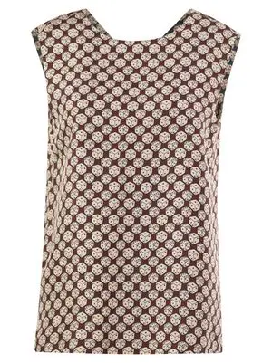 Max Mara Stmtimetop Reversible Printed Silk Top