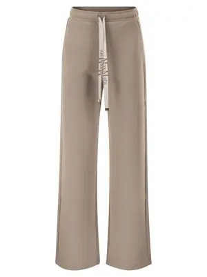 Max Mara Smmbali Wide Jersey Trousers - Cream