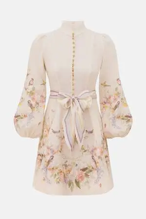 Zimmermann Valiant Button Mini Dress - Multicolor