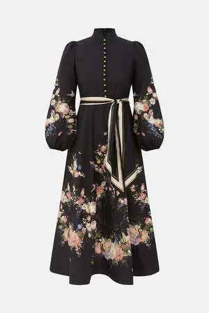 Zimmermann Valiant Button Midi Dress - Multicolor
