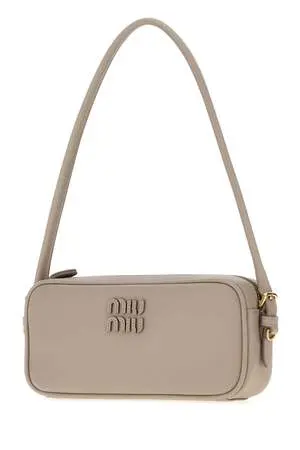 Miu Miu Grey Leather Shoulder Bag