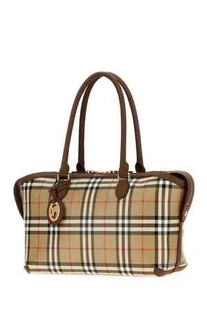 Burberry Printed Canvas Small Check Handbag - Multicolor