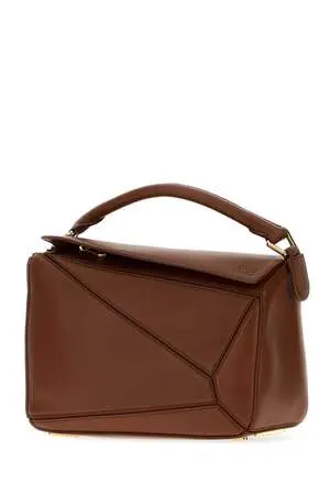 Loewe Nappa Leather Small Featherlight Puzzle Handbag - Brown