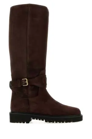 Valentino Garavani Suede Vlogo Signature Boots - Brown