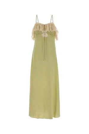 Chloé Pastel Crepe Dress - Green