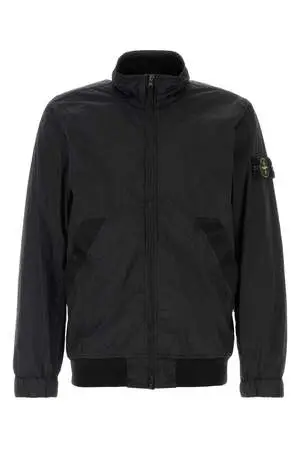 Stone Island Nylon Bomber Jacket - Black