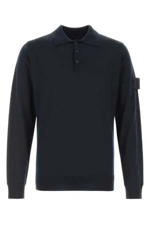Stone Island Midnight Wool Polo Shirt - Blue