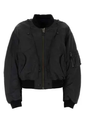 MAISON MARGIELA Slate Nylon Bomber Jacket - Black